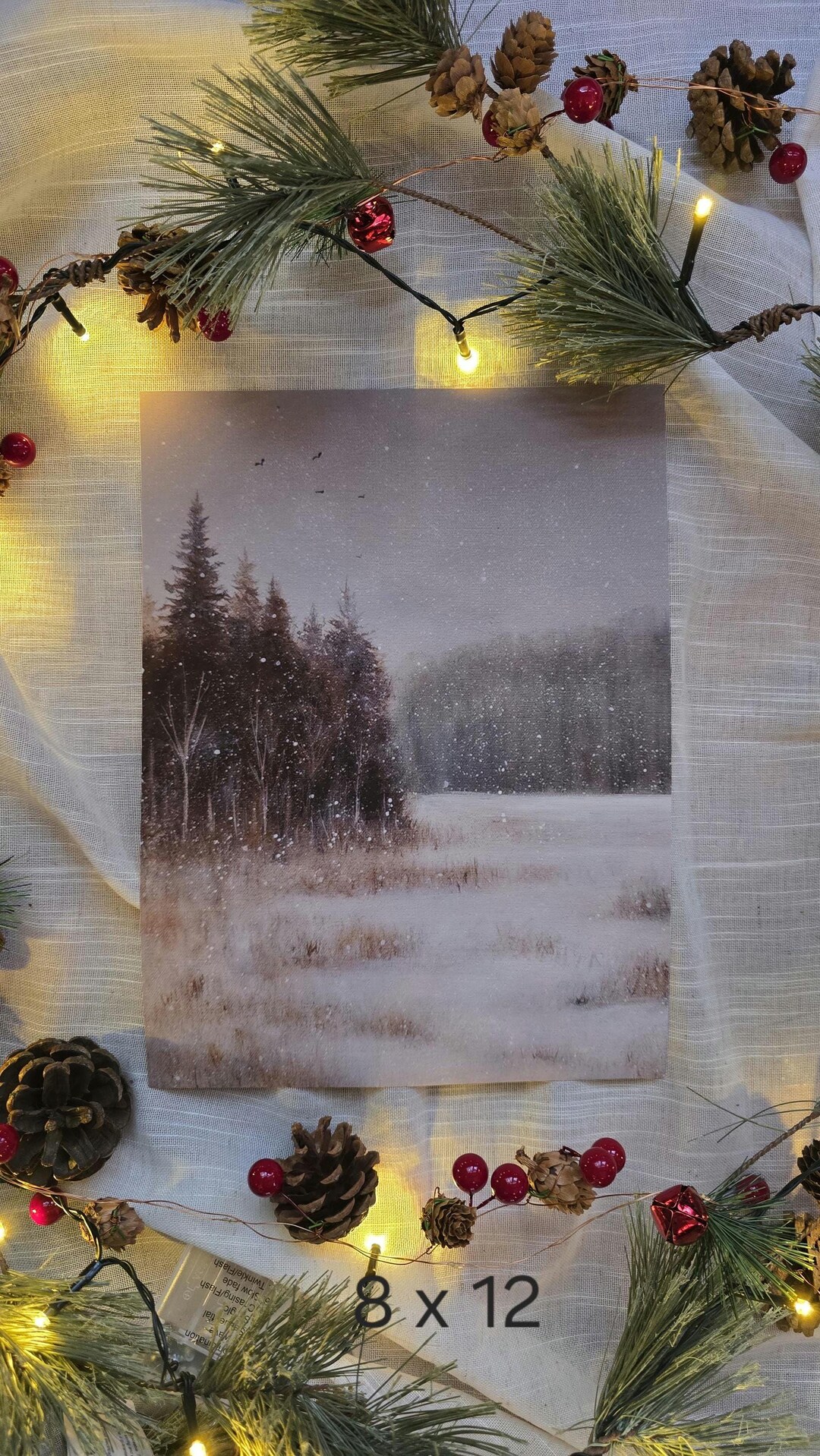 The First Snow. Landscape Painting of Early Winter Snowfall in a Tree ...