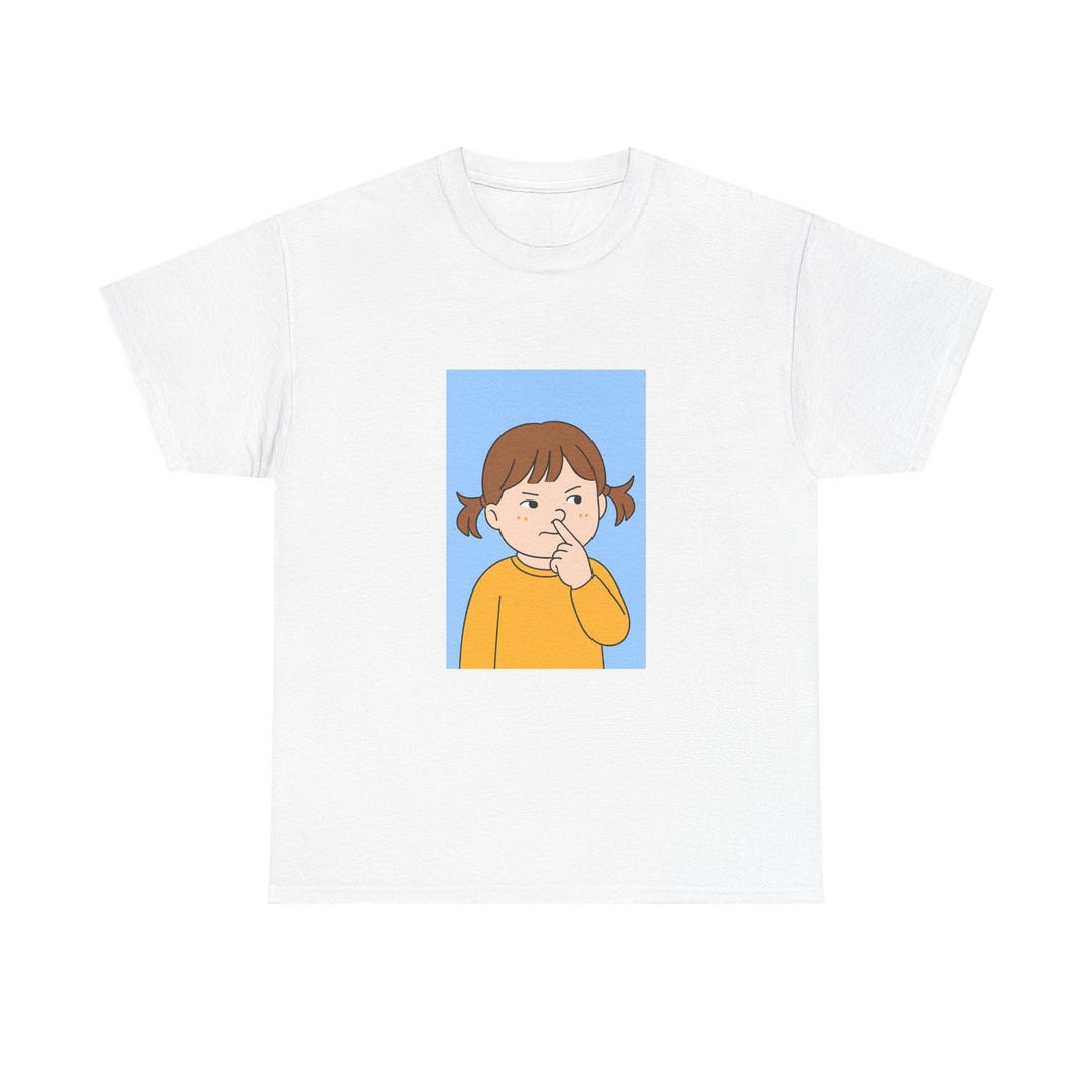 Whimsical Tee With Nose Picker, Cute T-shirt, Funny Gift, Unisex Cotton ...