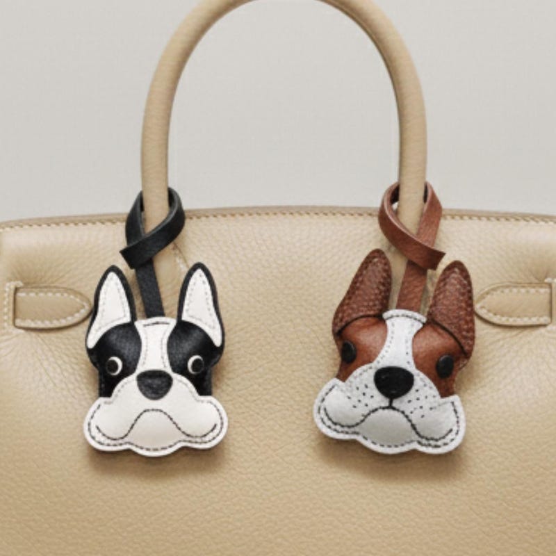 French Bag Charm Leather - Etsy