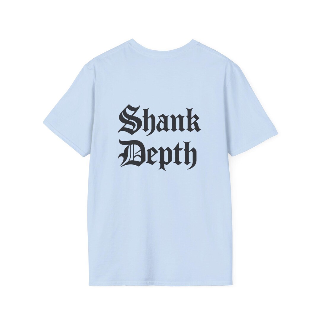 Shank Depth Gothic Script T-shirt | Back and Chest Logo - Etsy