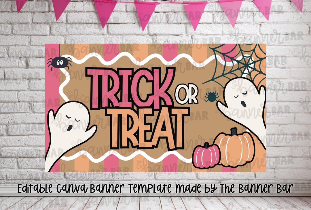 Happy Halloween Banner Template | Trick or Treat Painted Banner ...