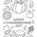 Happy Thanksgiving Coloring Page | Fall Printable Coloring Sheet for ...