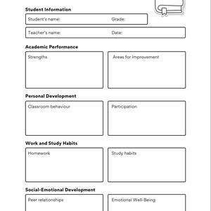 Parent Teacher Conference Notes Template | Teacher Planner Printable ...
