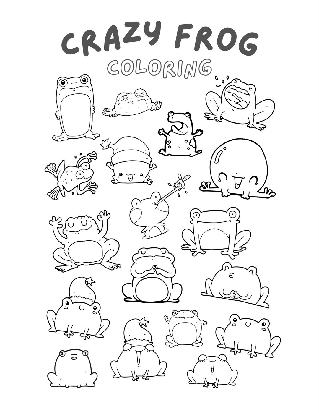 Frog Coloring Page: Fun Art for Kids (digital Download) - Etsy