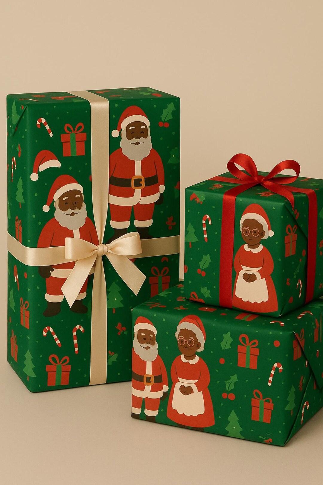 Christmas Wrapping Papers, Holiday Gift Wrap, Festive Present Wrap ...