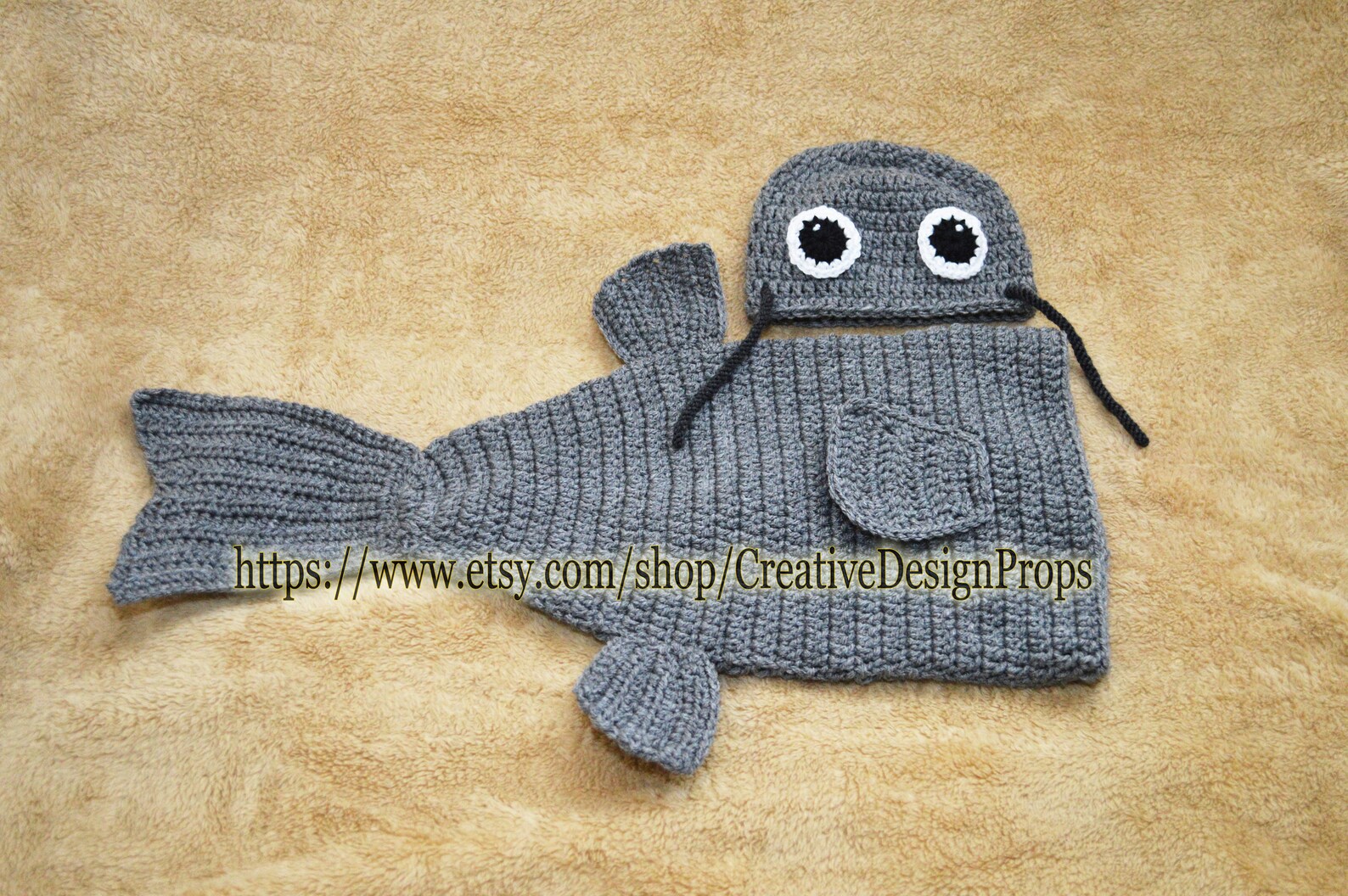 Crochet Trout Bass Fish Costume for Baby Cocoon and Headband - Etsy
