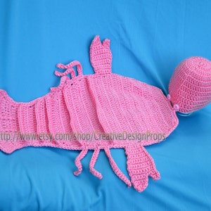 Crochet Crayfish Lobster Outfit for Newborn Baby - Crawfish Hat and ...