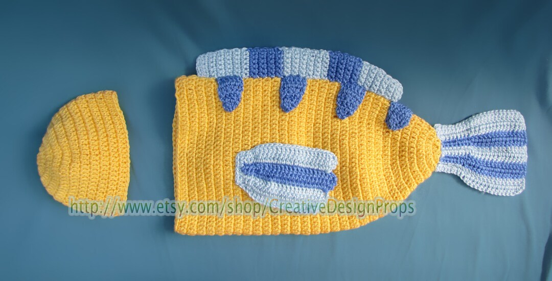 Fish Disney Costume for Baby Flounder Cocoon and Hat Set - Etsy