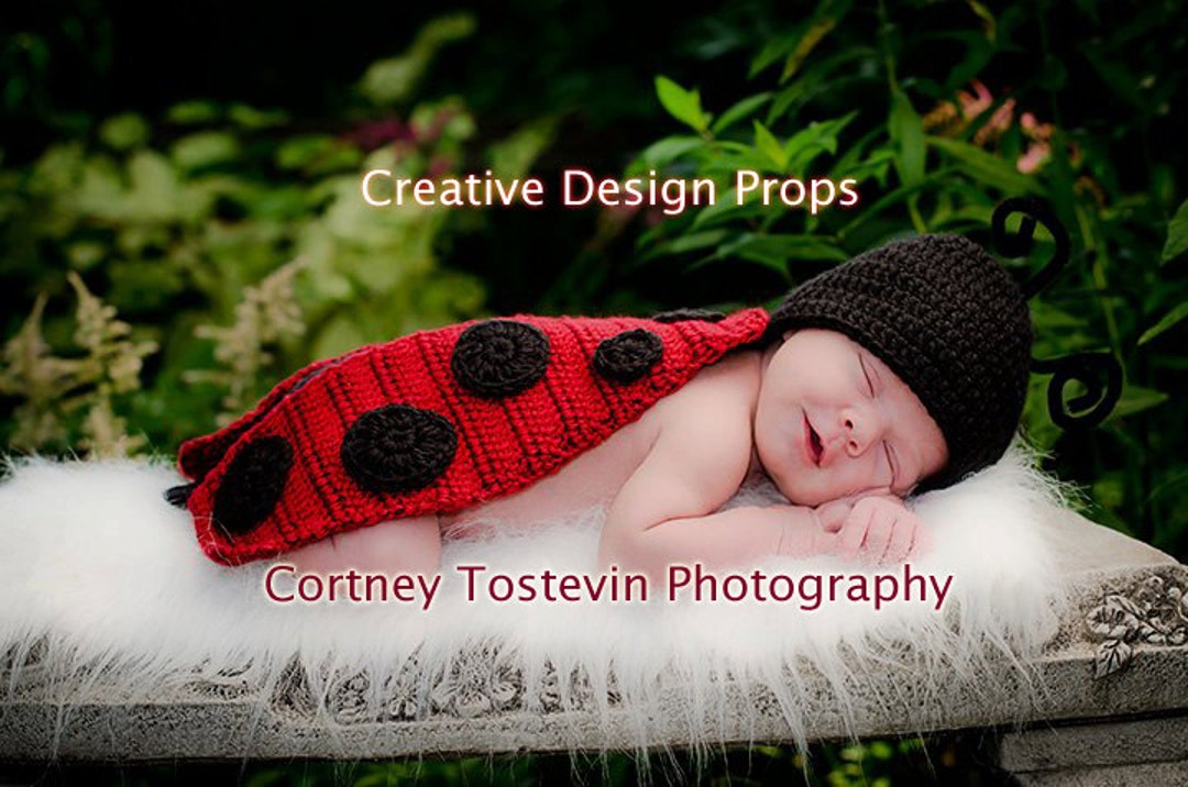 Crochet Costume - PDF Pattern - the Lady Bug Outfit for Newborn Baby ...