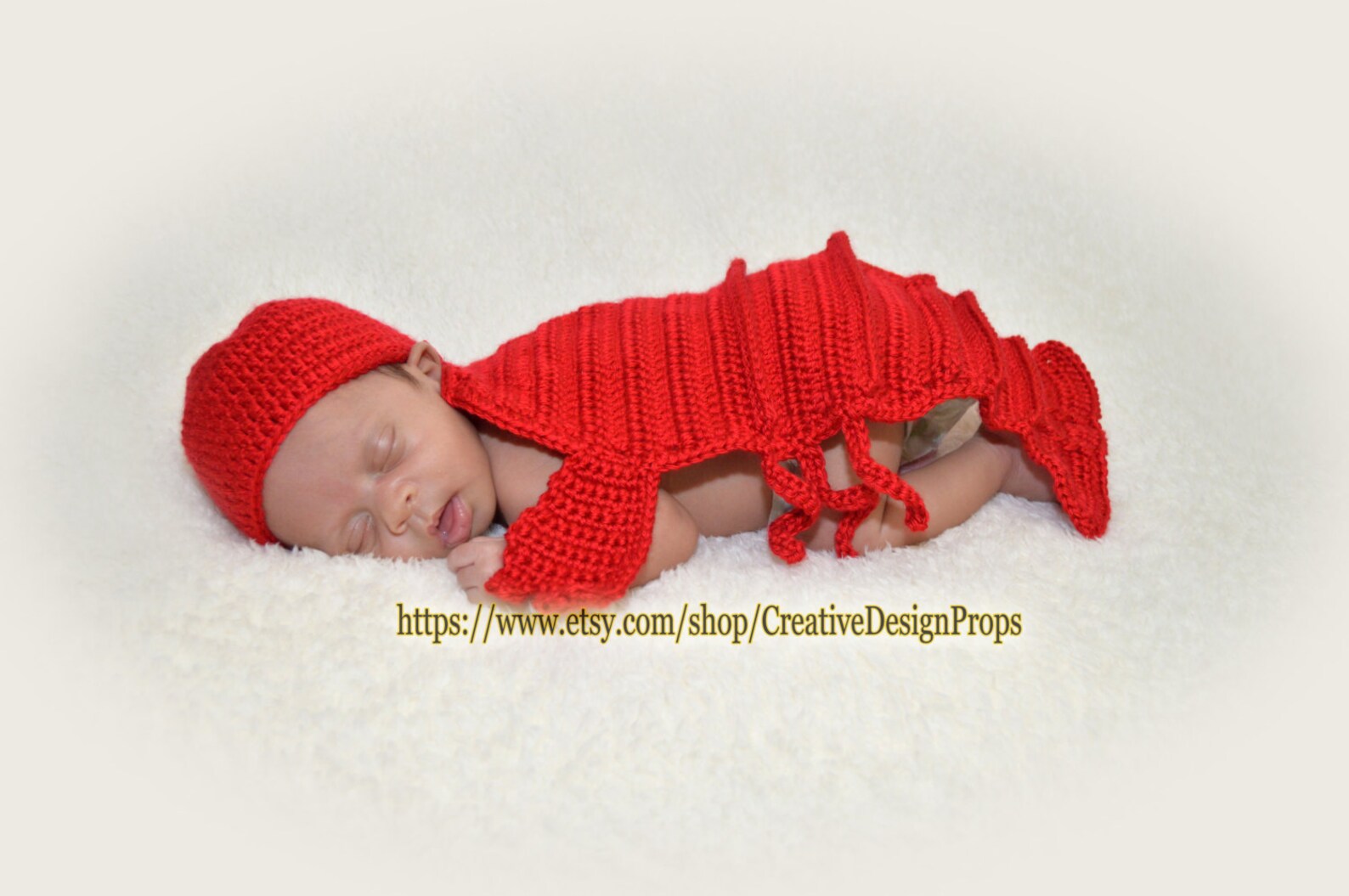 Crochet Crayfish Lobster Outfit for Newborn Baby - Crawfish Hat and ...