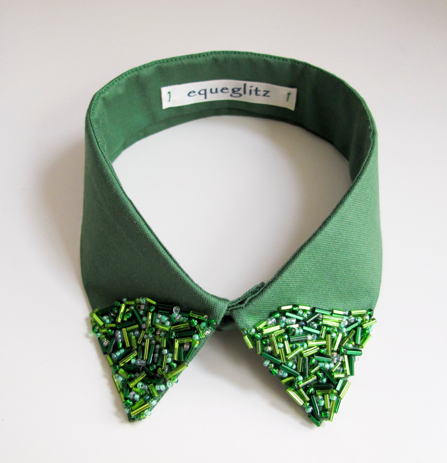 Gatsby Inspired Emerald Beaded Collar - Etsy