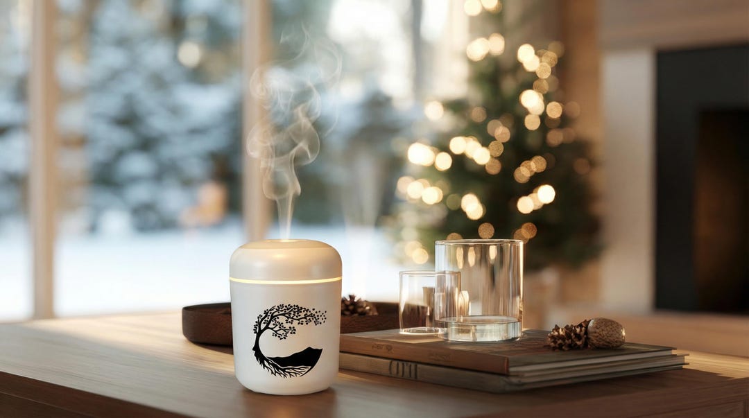 Decorative Humidifier – "tree" Design – Hand-screen Printed – Creates a ...