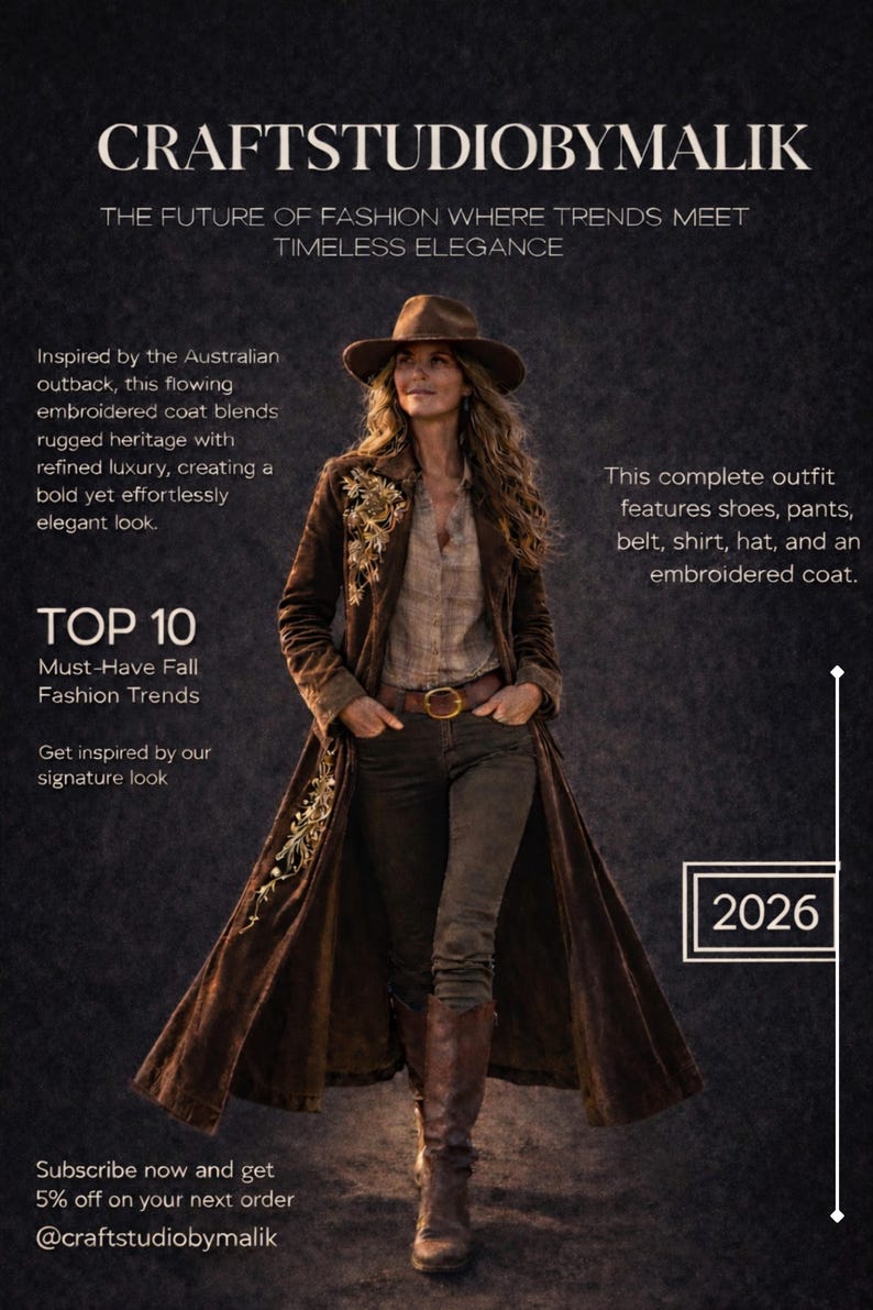 Embroidered Western Outfit for Women, Luxury Handmade Complete Outfit ...