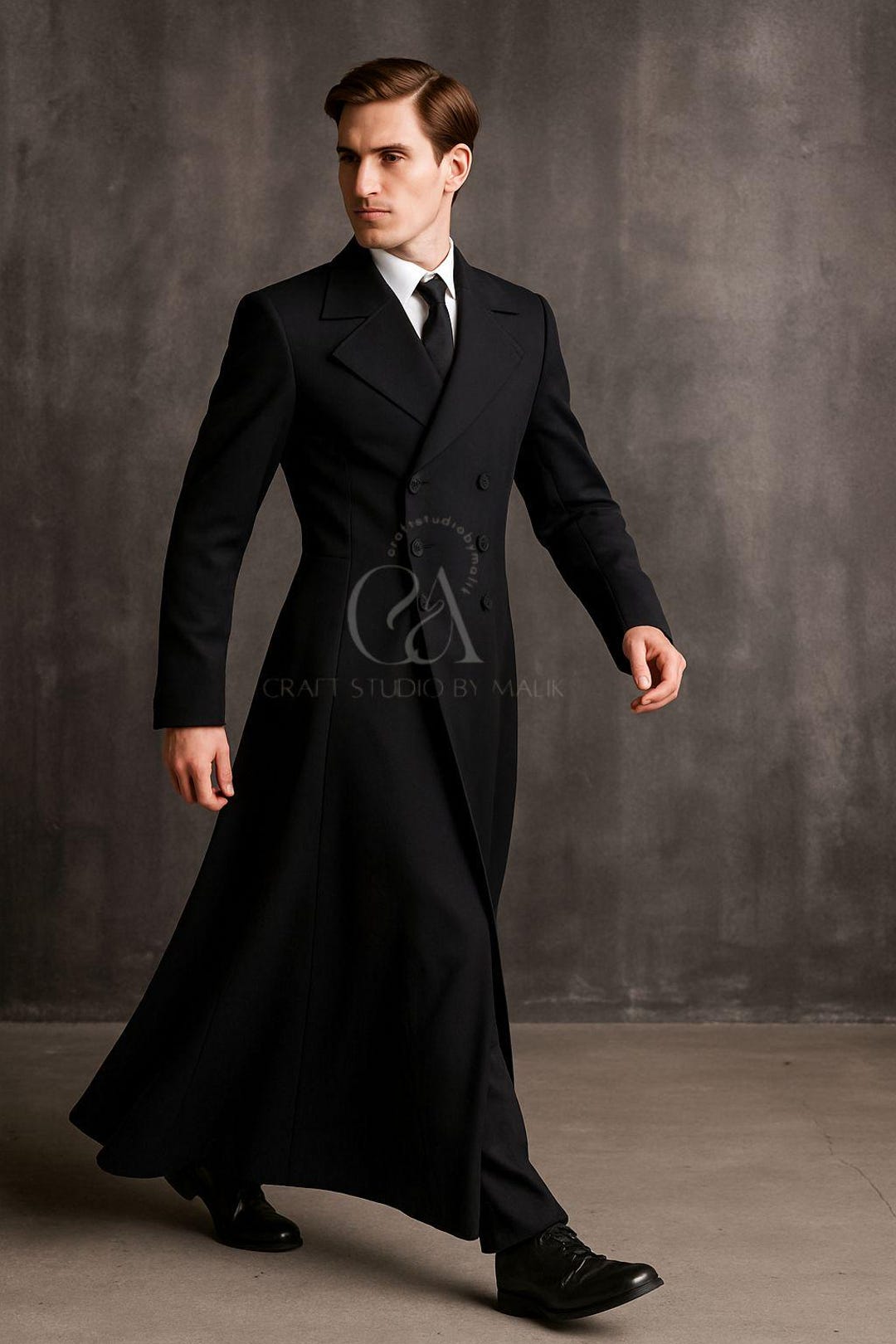 Men's Gothic Wool Overcoat Victorian Steampunk Trench Coat - Etsy Australia