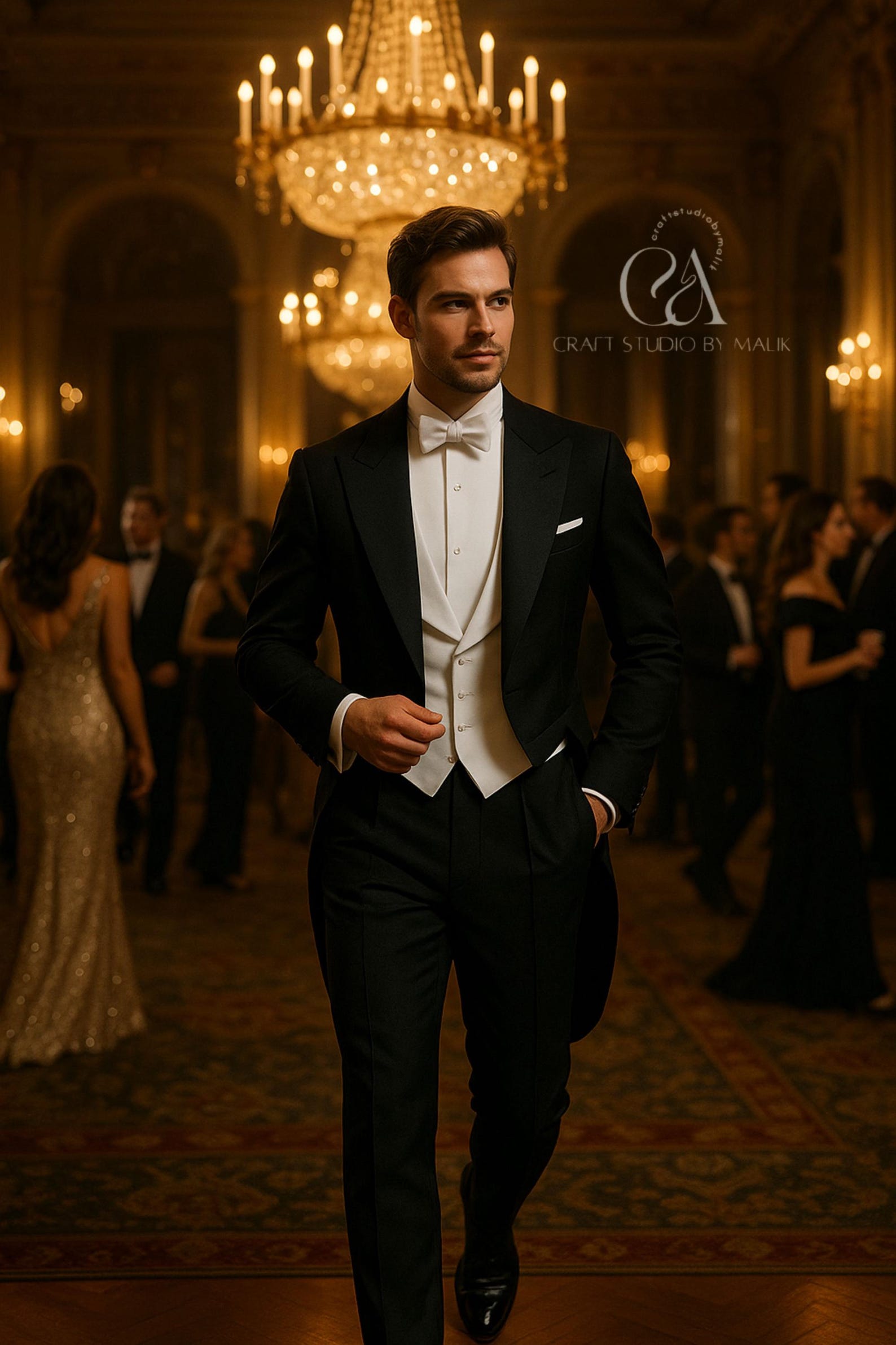 Men's Tailcoat Tuxedo, Black Regency Ballroom Coat - Etsy