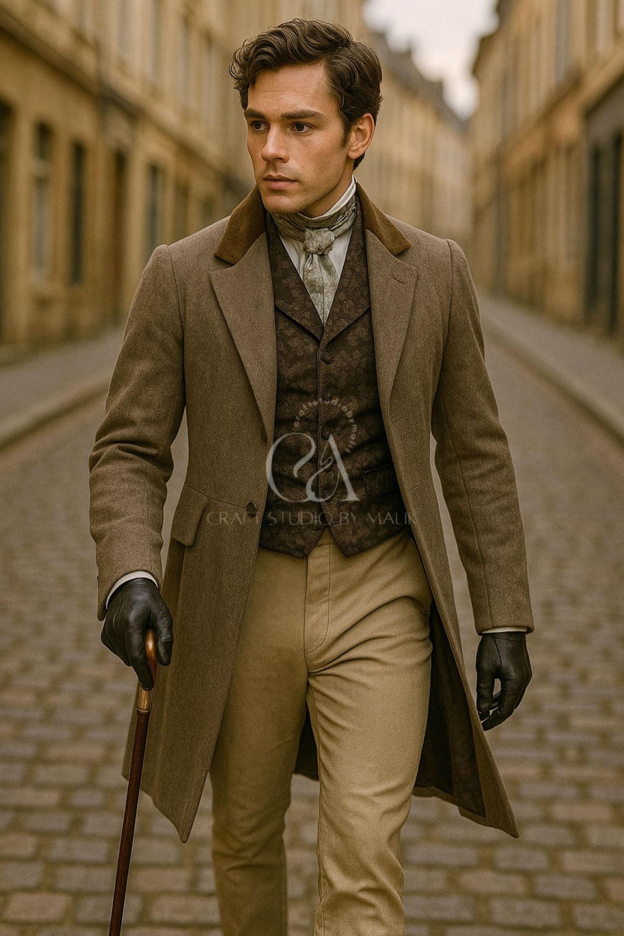 Wool Regency Tailcoat: Men's Victorian Steampunk Riding Coat - Etsy