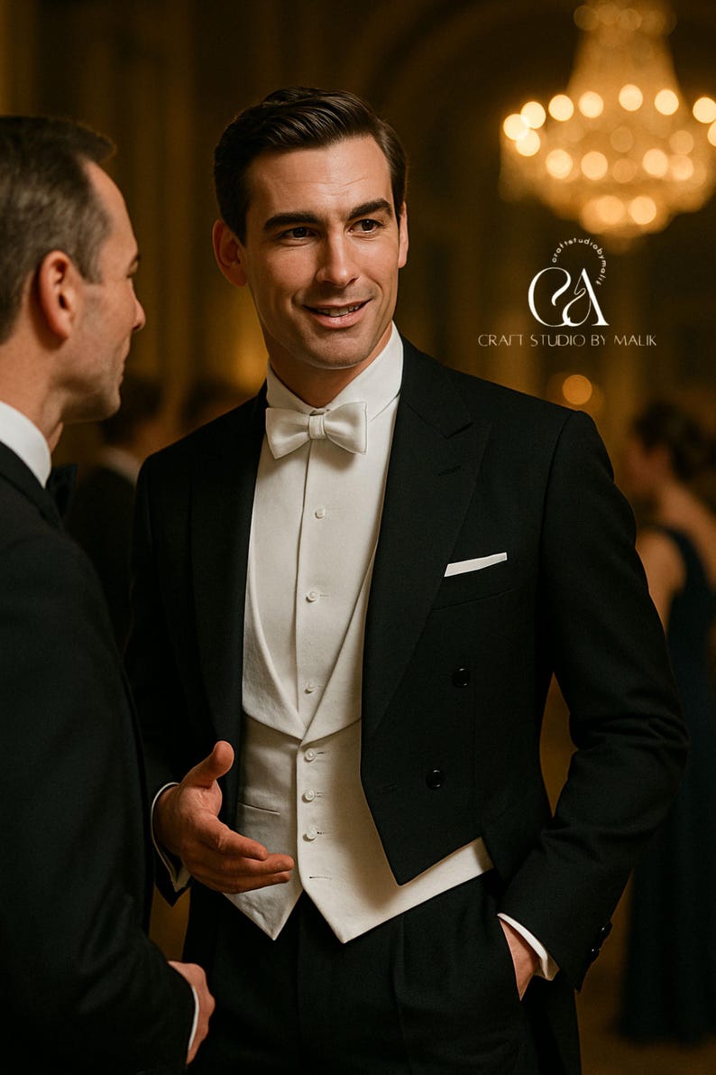 Men's Tailcoat Tuxedo, Black Regency Ballroom Coat - Etsy