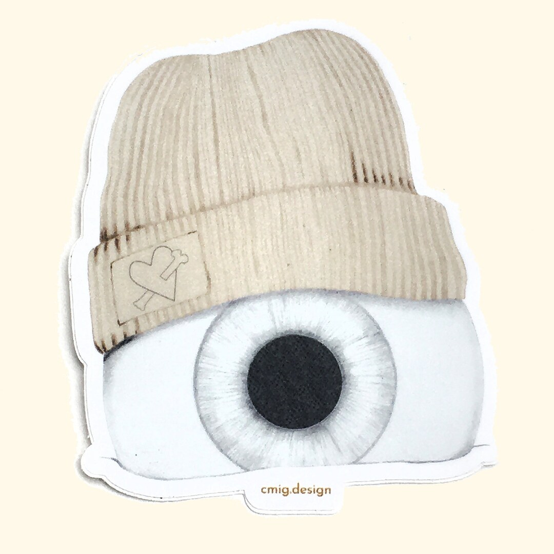 Eyeball Beanie Weather Proof Vinyl Decal - Etsy