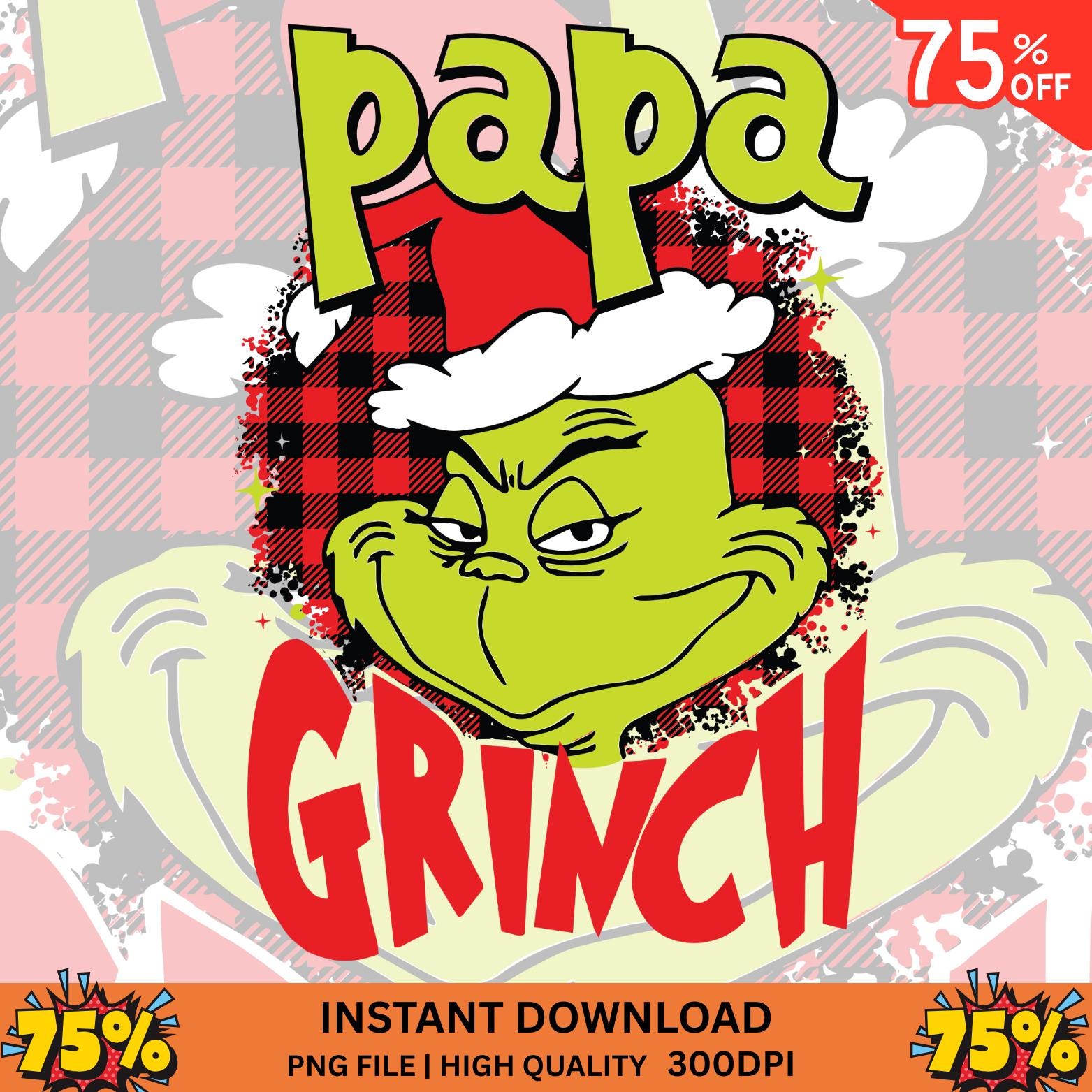 Papa Grinch Christmas | Funny Grinch Dad PNG | Holiday Sublimation ...