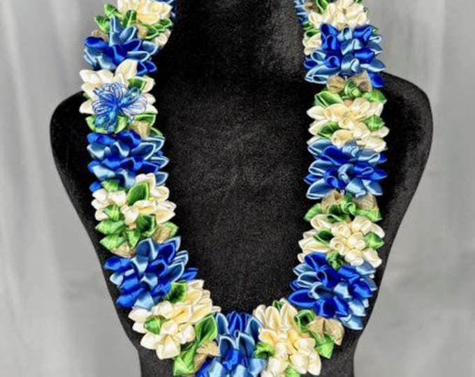 Royal Tide Satin Lei – Hawaiian Graduation Lei 36 Inches - Etsy