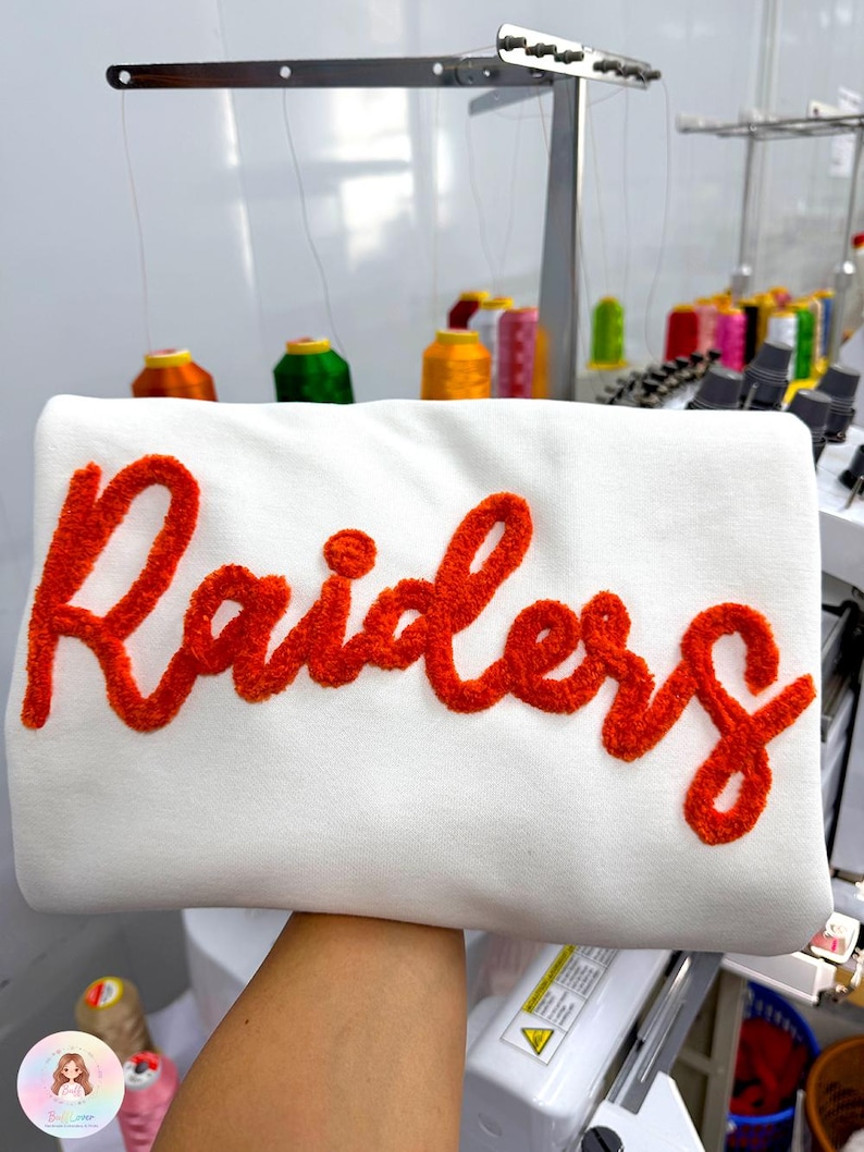 Custom Chenille Embroidery Team Sweatshirt, Spirit Wear - Etsy