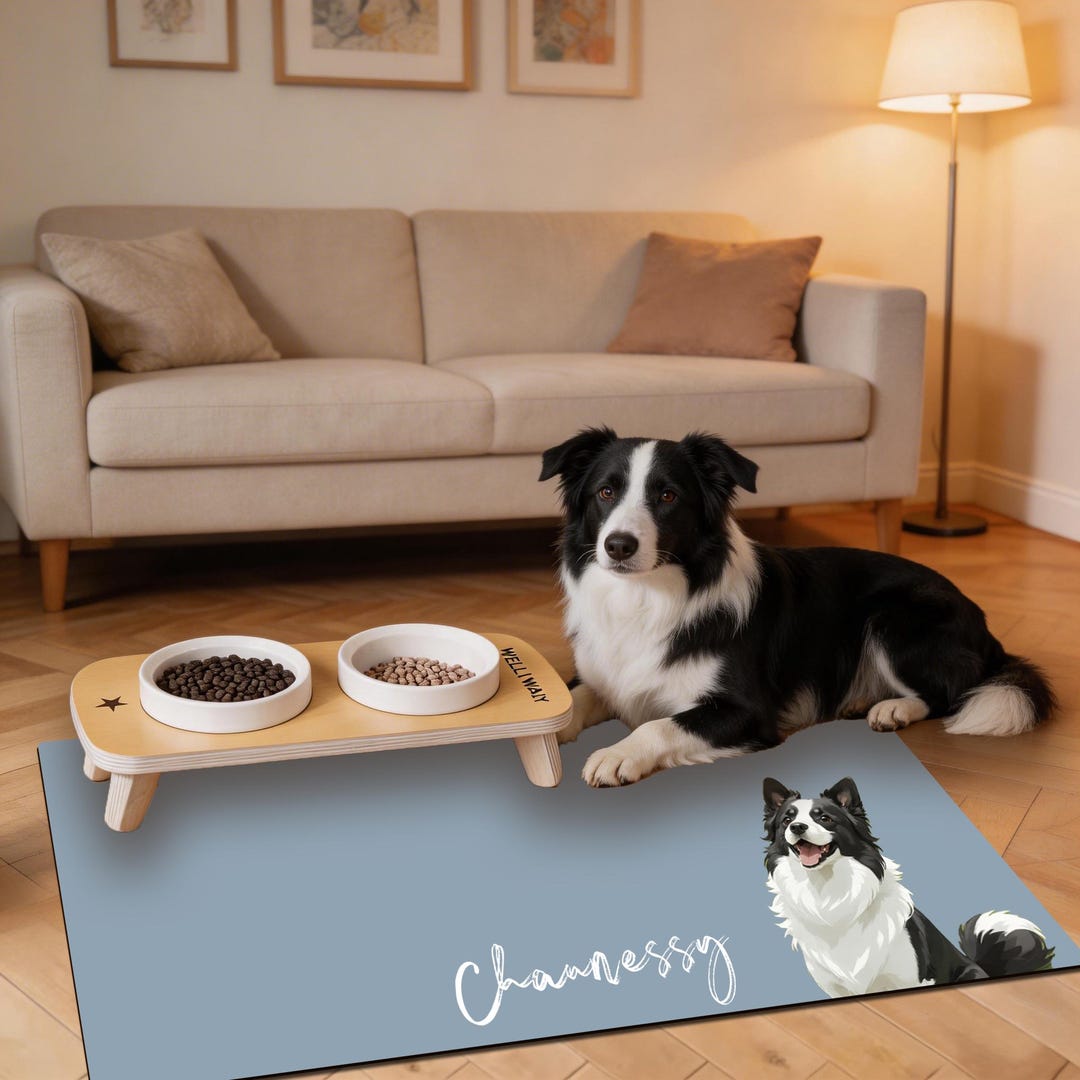 Personalized Dog Mat (with Name), Customized Pet Portrait, Customized ...