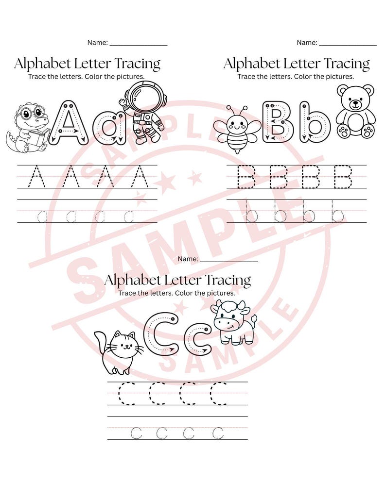Alphabet Tracing Pages – Uppercase, Lowercase Letter Practice (digital ...