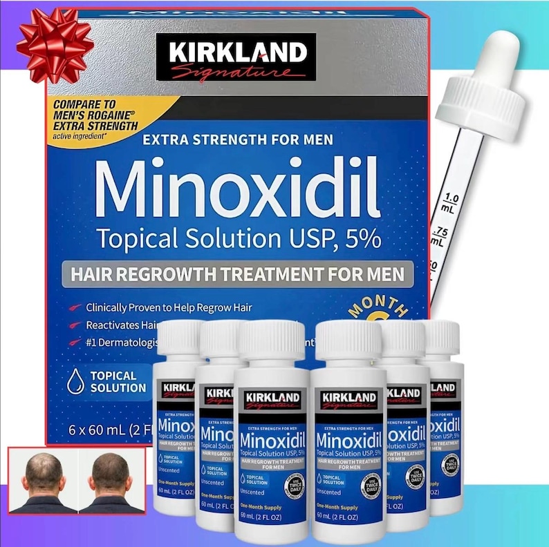 Kirkland Signature Minoxidil 5% Liquid Extra Strength Hair Loss ...