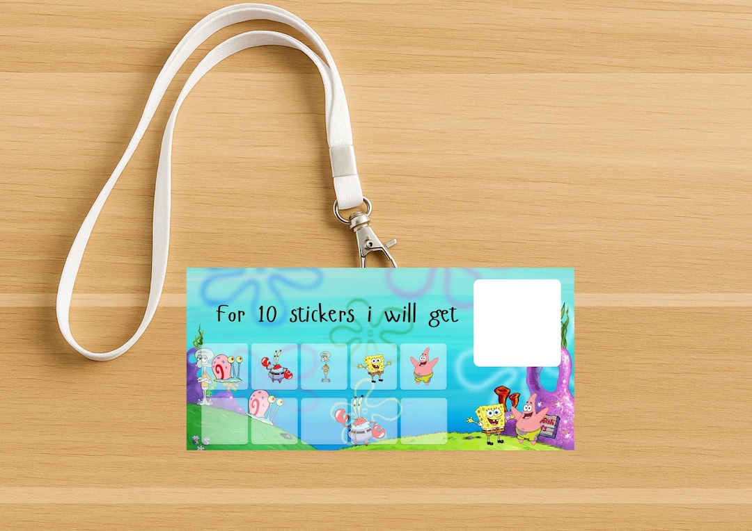 Spongebob Mini Token Board | 5 and 10 Sticker Reward Chart for Kids ...