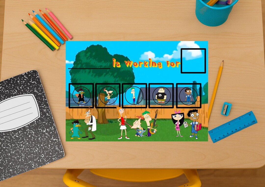 Phineas and Ferb Inspired Reward Chart and Tokens | Printable ABA ...