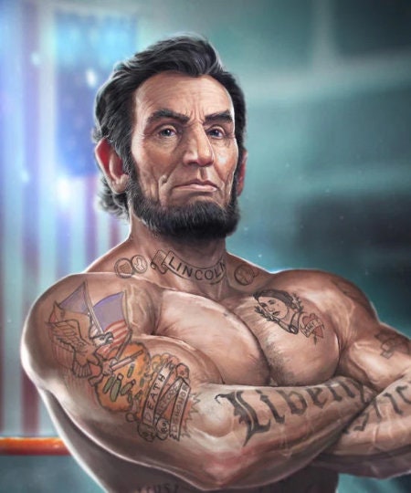 Poster MMA Abe Lincoln mmabe Epic American Presidential Art by Jason ...