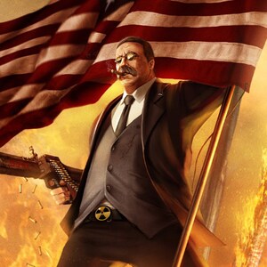 Poster - Teddy Roosevelt Vs. Bigfoot - Epic American President Art by ...