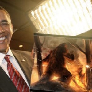 Poster - Teddy Roosevelt Vs. Bigfoot - Epic American President Art by ...