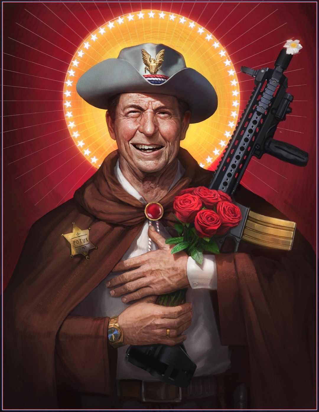 Poster - Saint Ronald Reagan - Epic American President Art by Jason ...