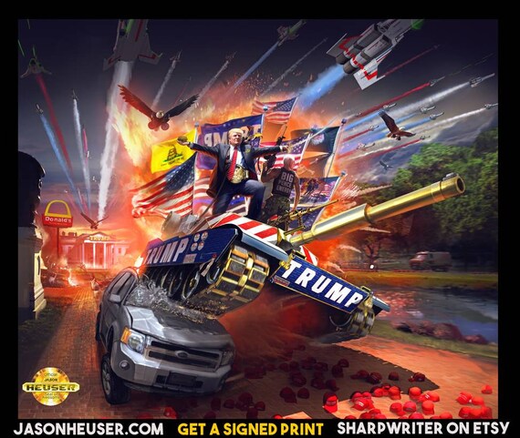 Poster Donald the Undefeatable trump Tank 2 Hi-res Art - Etsy
