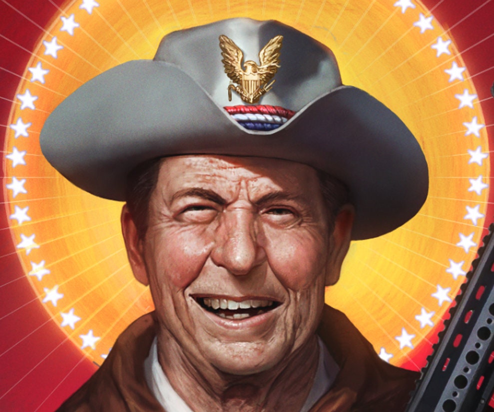 Poster Saint Ronald Reagan Epic American President Art by Jason Heuser ...