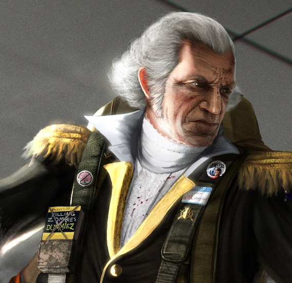 George Washington Fighting Zombies