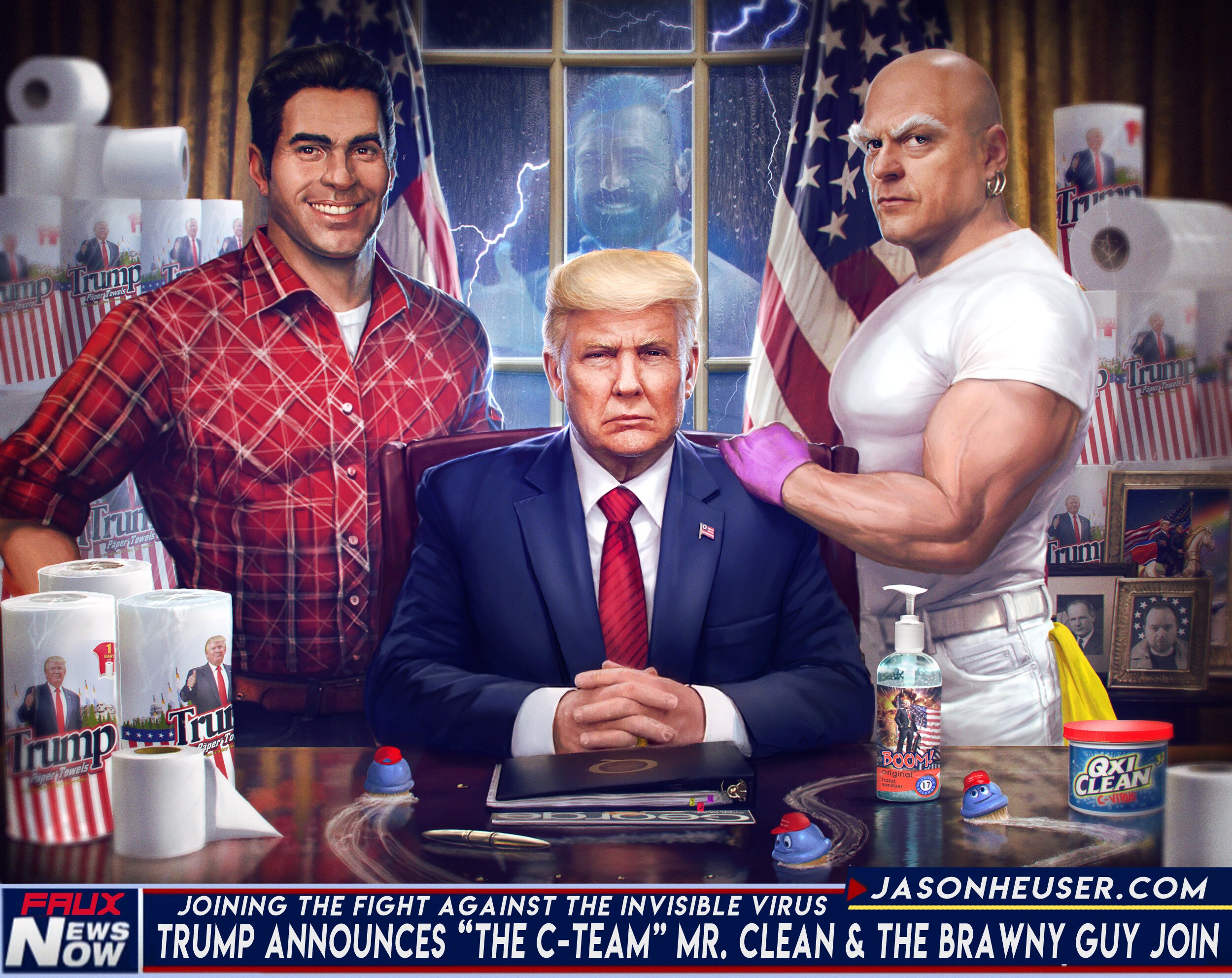 Poster the C-team donald Trump Epic American President Art by Jason ...