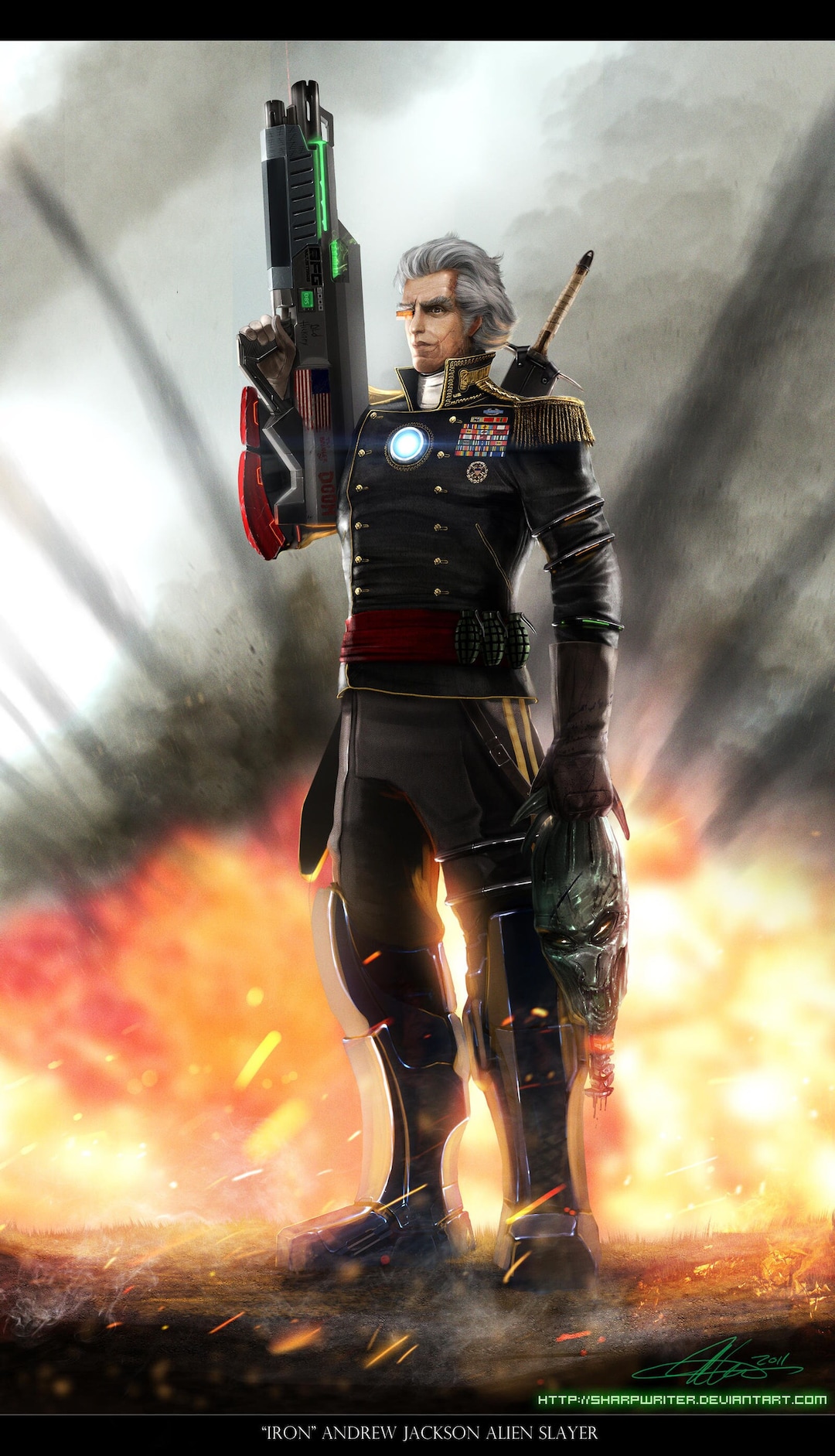 Poster - Andrew Jackson, Alien Slayer - Epic American President Art by ...