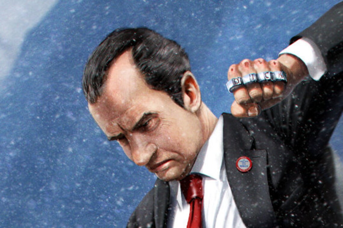 Poster Richard Nixon Fighting a Sabertooth Tiger Hi-res - Etsy