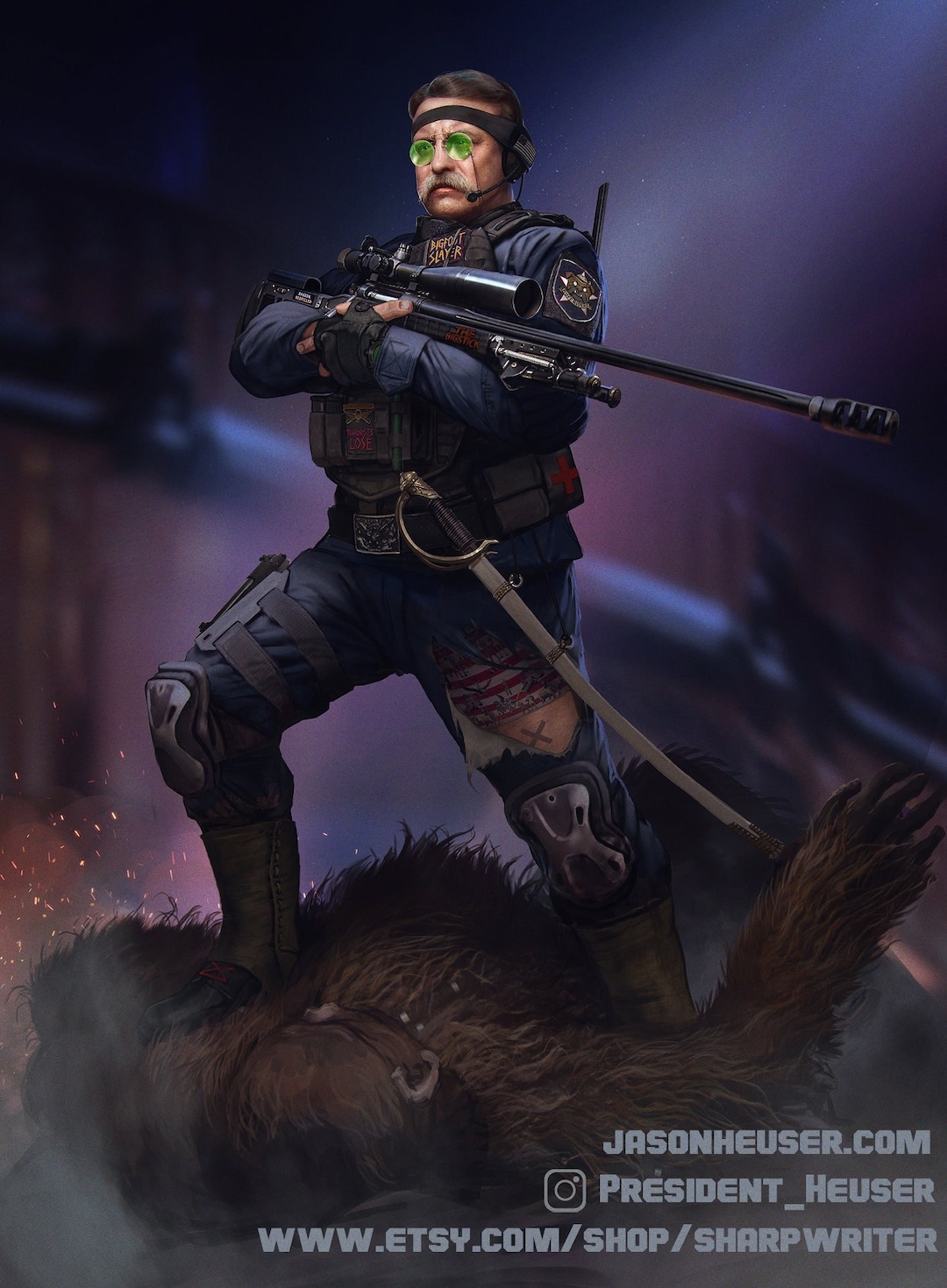 Poster Teddy Roosevelt: the Operator Epic American - Etsy