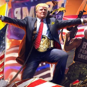 Poster Donald the Undefeatable trump Tank 2 Epic American President Art ...