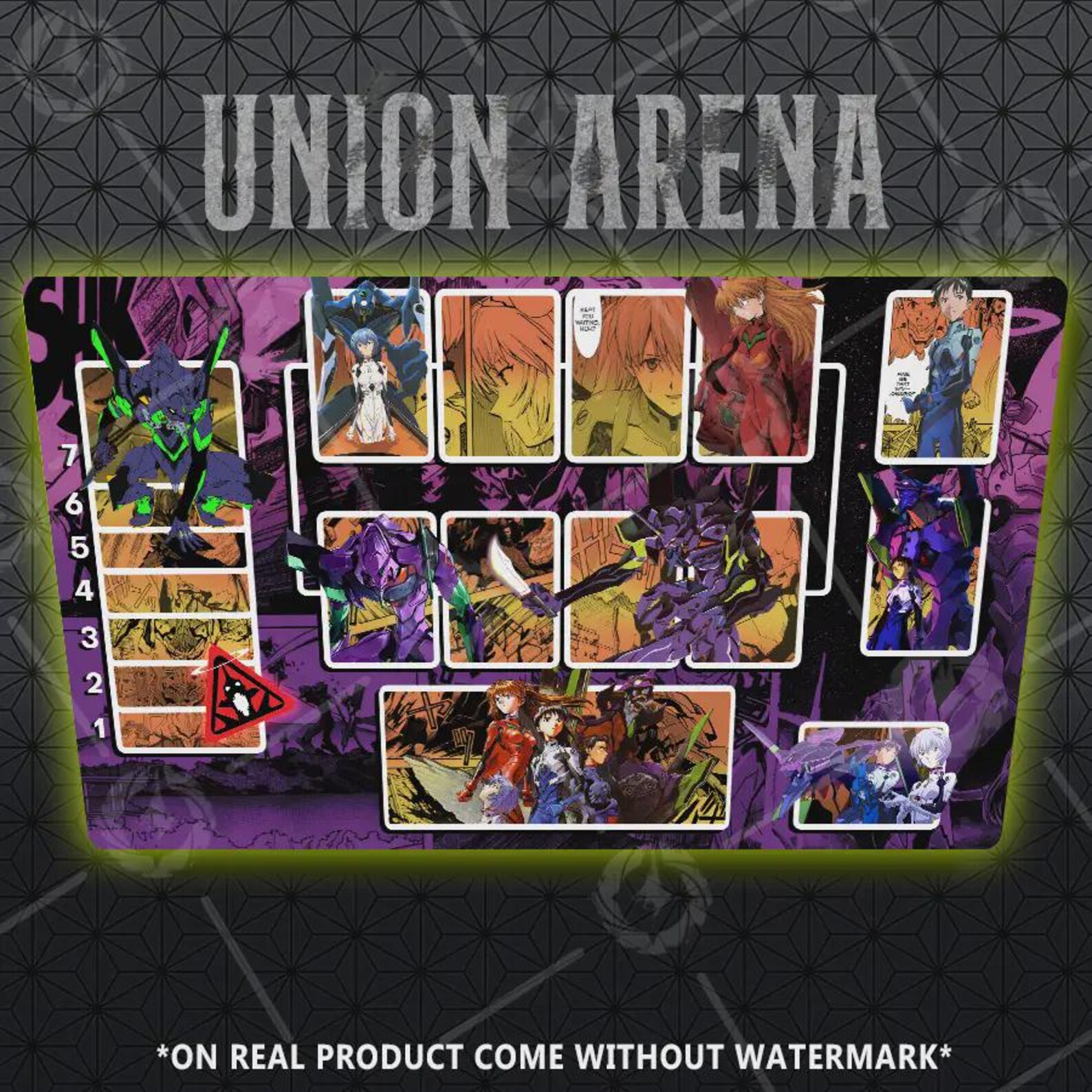 Union Arena Playmat – Evangelion TCG Game Mat, Anime Style Desk Mat ...