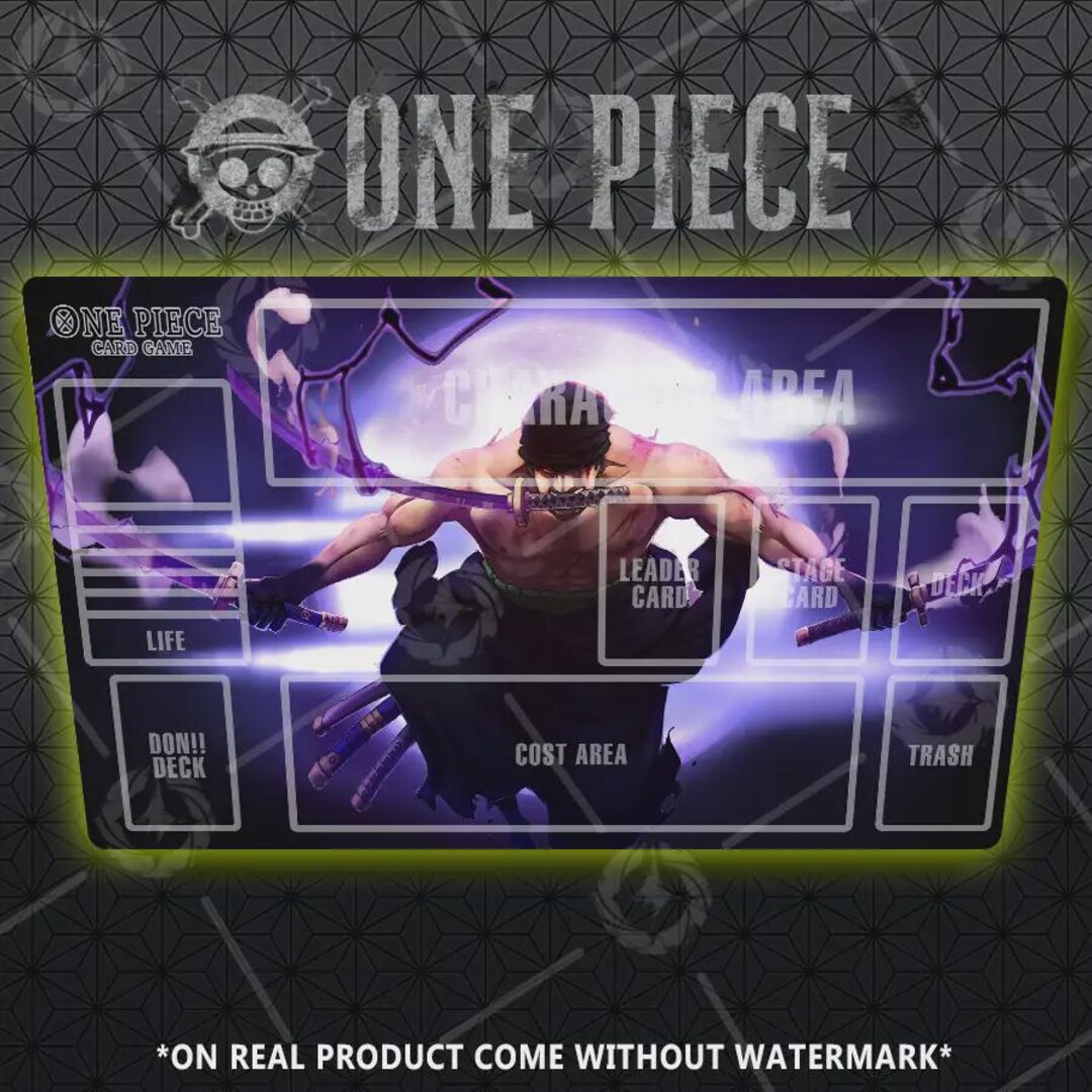 OP Playmat – Zoro TCG Game Mat, Anime Style Desk Mat, Trading Card Play ...