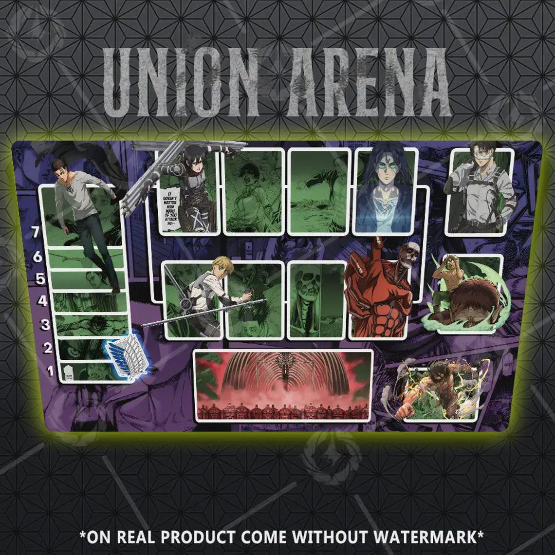 Union Arena Playmat – Attack on Titan Vol. 2 TCG Game Mat, Anime Style ...