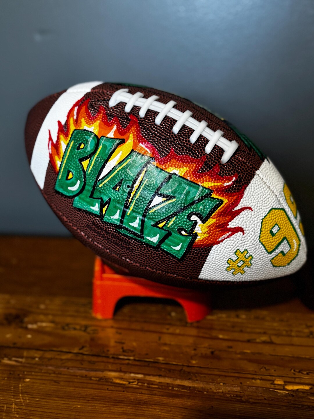 Custom Hand Painted Football: Personalized Sports Gift - Etsy