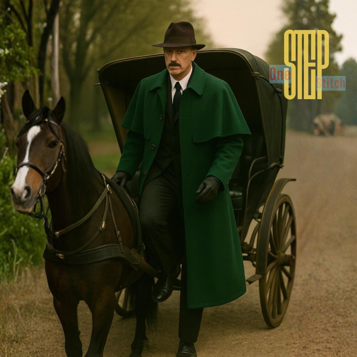 Coachman Green Inverness Cape Coat | Riding Cloak Detective Style ...
