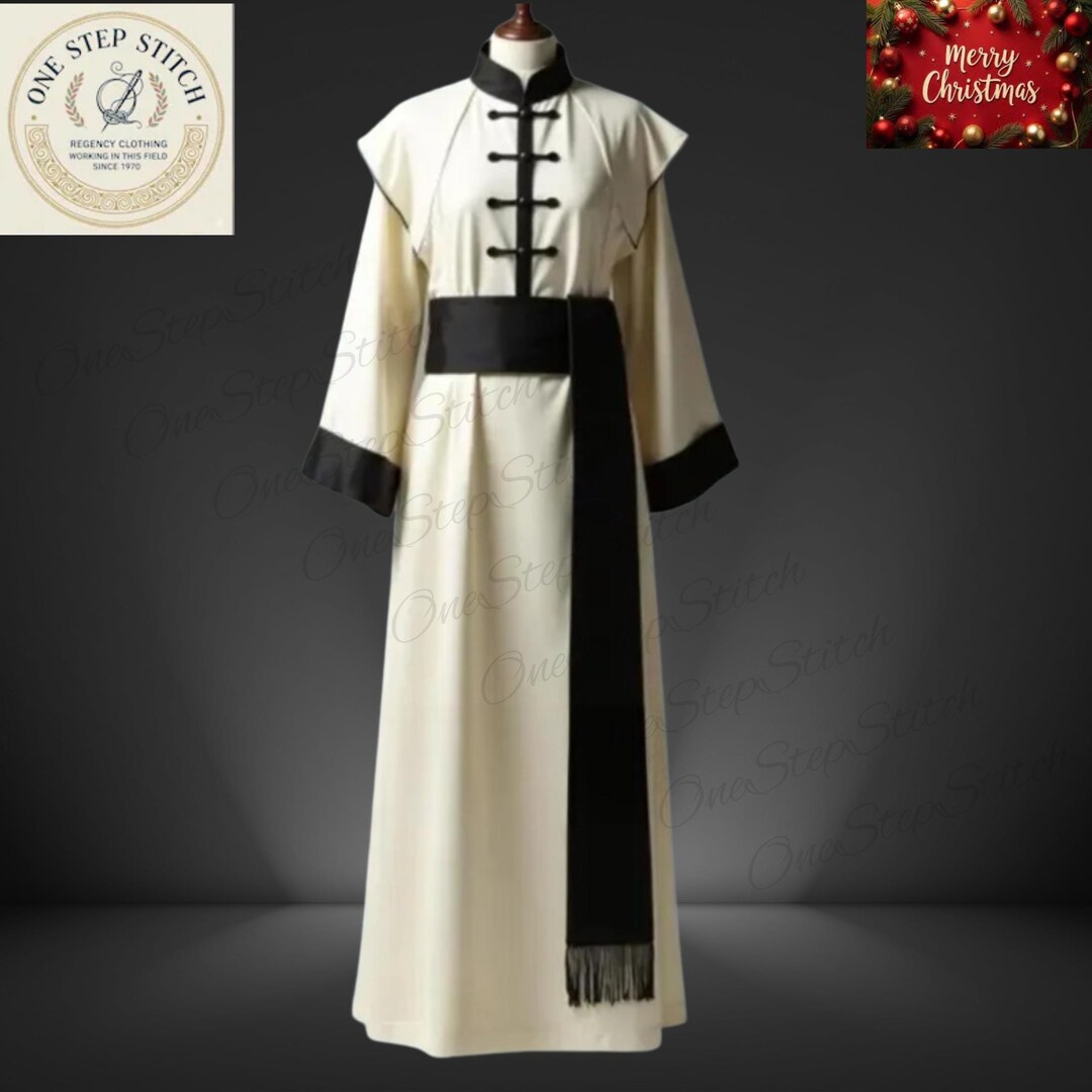 Off White Wool Clergy Cassock With Cape Handmade - Custom Tailored ...