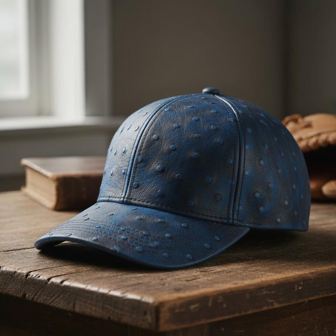 Handcrafted Leather Baseball Leather Cap Vintage Style Adjustable ...