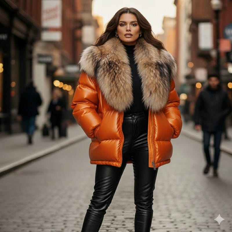 Genuine Fur Collar Coat - Etsy